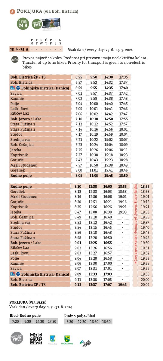 Prevozi - Promet Bohinj